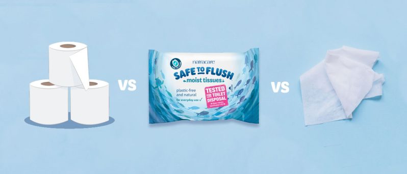 Toilet Paper vs Flushable Wipes vs Moist Tissue